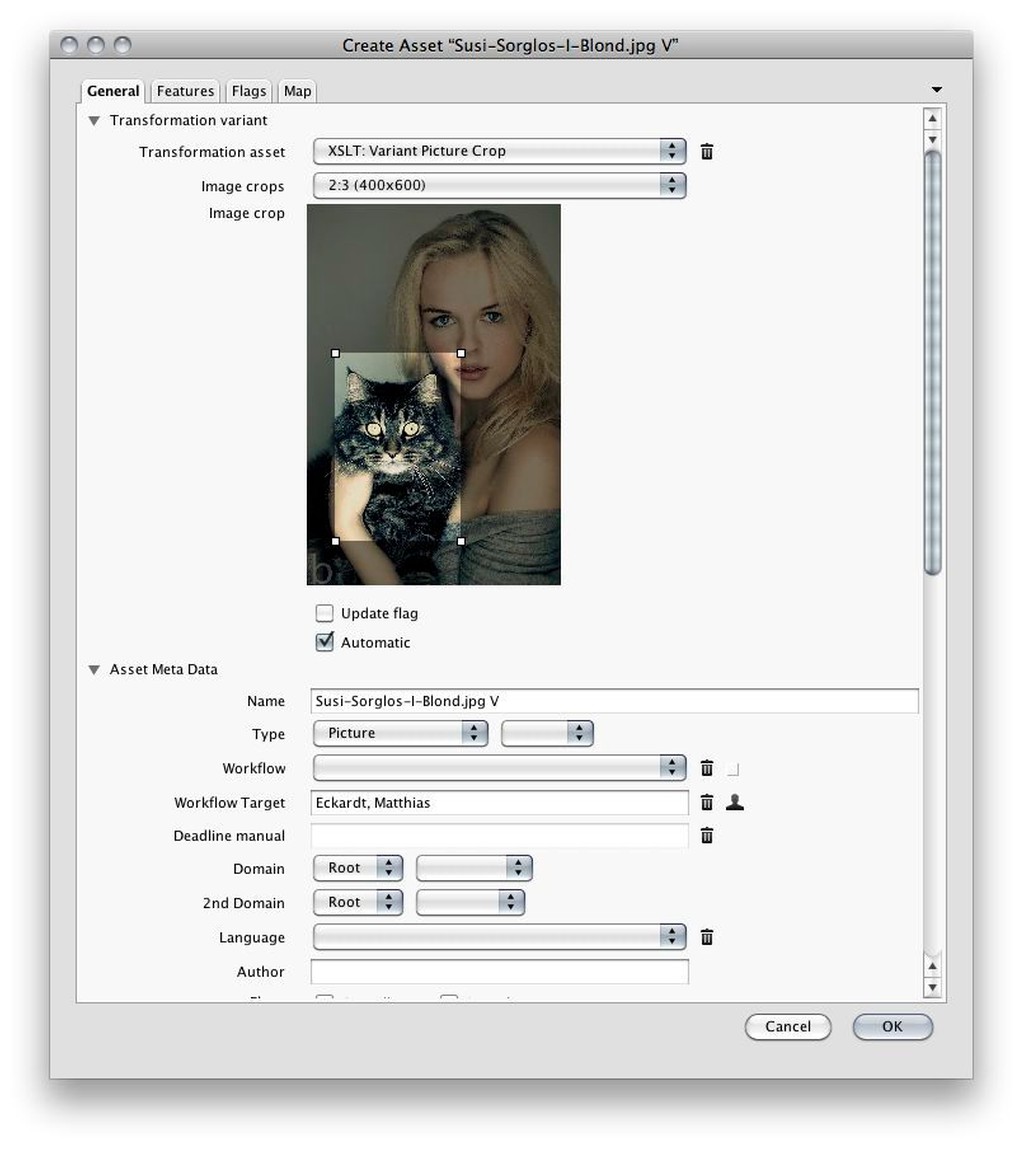 Image cropping - transformation variant